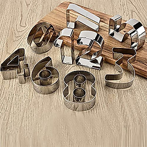 Large Number Cookie Cutters 9pcs Biscuits Stainless Steel Cutter Set Fondant Cake Decorating Tools
