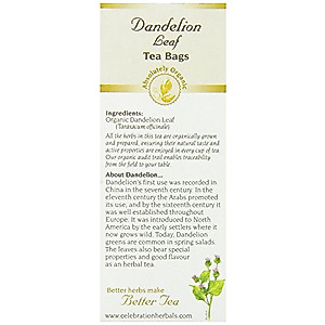 CELEBRATION HERBALS Dandelion Leaf Tea Organic 24 Bag, 0.81 Ounce