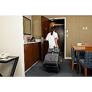 Rubbermaid Commercial Products-1902465 , Executive Quick Carts Mobile/Travel Office Cart for Housekeeper, Sales Rep, Medical Professionals, Home Healthcare, Teachers - Large, Dark Gray