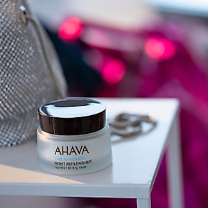 AHAVA Time To Hydrate Night Replenisher, Normal To Dry Skin - Rich & Velvety Cream for Deep Hydration, Fight Overnight Dehydration & Reinforce Skin Barrier, with Osmoter, Jojoba & Vitamin E, 1.7 Fl.Oz