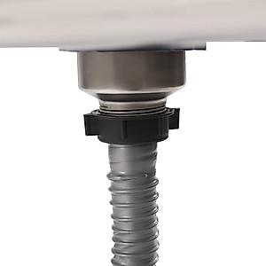 2 Compartment Commercial Stainless Steel Sink,Free Standing Utility Double Bowl Restaurant Sink,Kitchen Prep & Utility Sink for Home Garage Bar Laundry Room 39.3" L×23.6" W×31.5" H