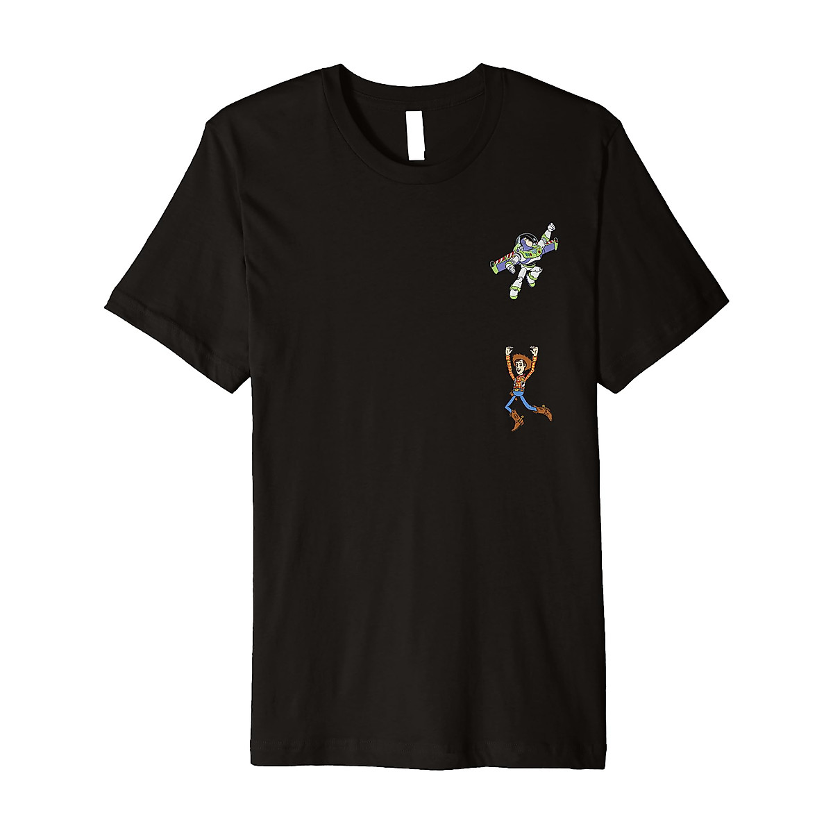 Disney Pixar Toy Story Buzz Lightyear Flying Woody Falling Premium T-Shirt
