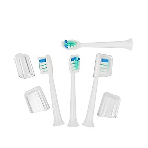 Generic Replacement Toothbrush Heads for JSSAN Sonic Electric JTTD7 3D Cutting Shape White 4 count