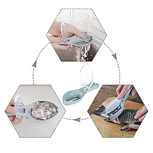 4 Pieces Stainless Steel Fast Remove Fish Skin Brush Plastic Fish Scales Graters Scraper Easy Kitchen Cleaning Tool (4pcs Set)