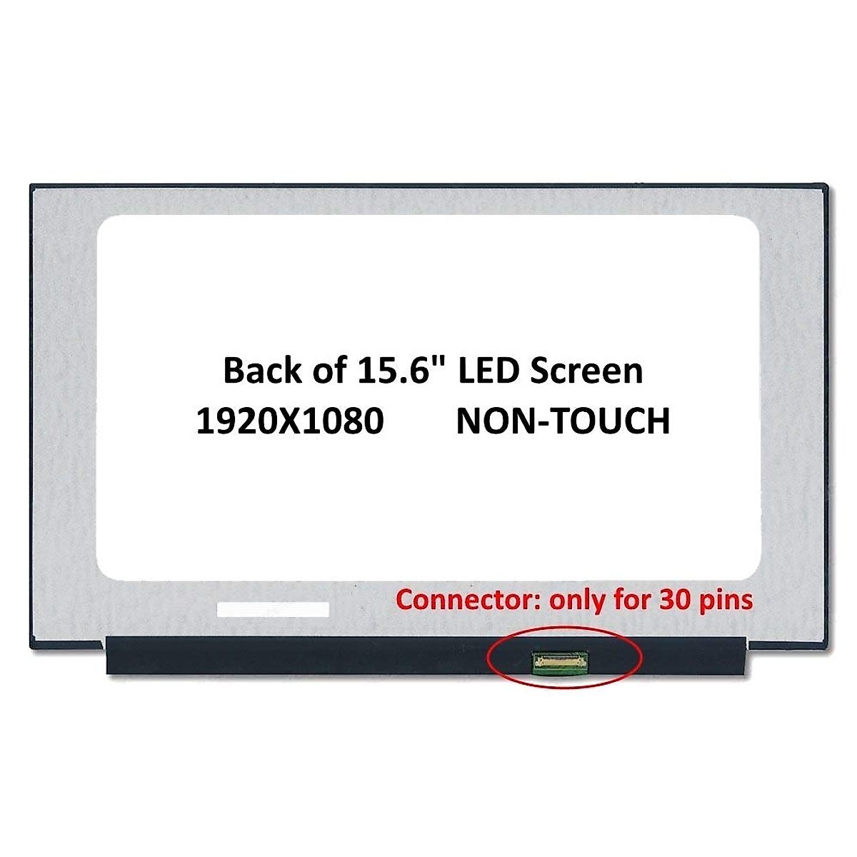 FULLCOM New 15.6" Screen Compatible with N156HGA-EA3 Also fit NT156FHM-N51, NT156FHM-N62, NT156FHM-N61 (No Bracket) 1920X1080 Slim Matte 30 pin Without Bracket
