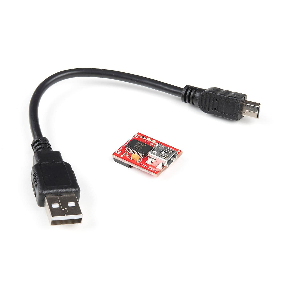 SparkFun FTDI Starter Kit - 3.3V - What You Need to get Started with FTDI FT232RL USB to Serial IC Compatible with Arduino or General Serial Applications USB Mini-B