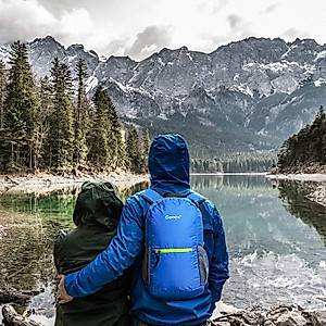 Gonex Ultra Lightweight Packable Backpack Daypack Handy Foldable Camping Outdoor Travel Cycling Backpacking(Blue)