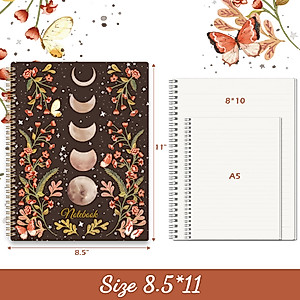 Spiral Notebook - Notebooks Spiral Bound with Back Pocket, Lined Journal Notebook, Spiral Journal for Women, 8.5" x 11", 144 Pages, College Ruled Writing Notebook, 100gsm Paper, for Office & School