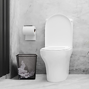 6 Pcs Black Mesh Trash Can 4 Gallon Wastebasket Square Trash Can Metal Wire Office Garbage Cans Lightweight Trash Bin for Bedroom Recycling Bin for Under Desk Bathroom Kitchen Home Dorm Living Room