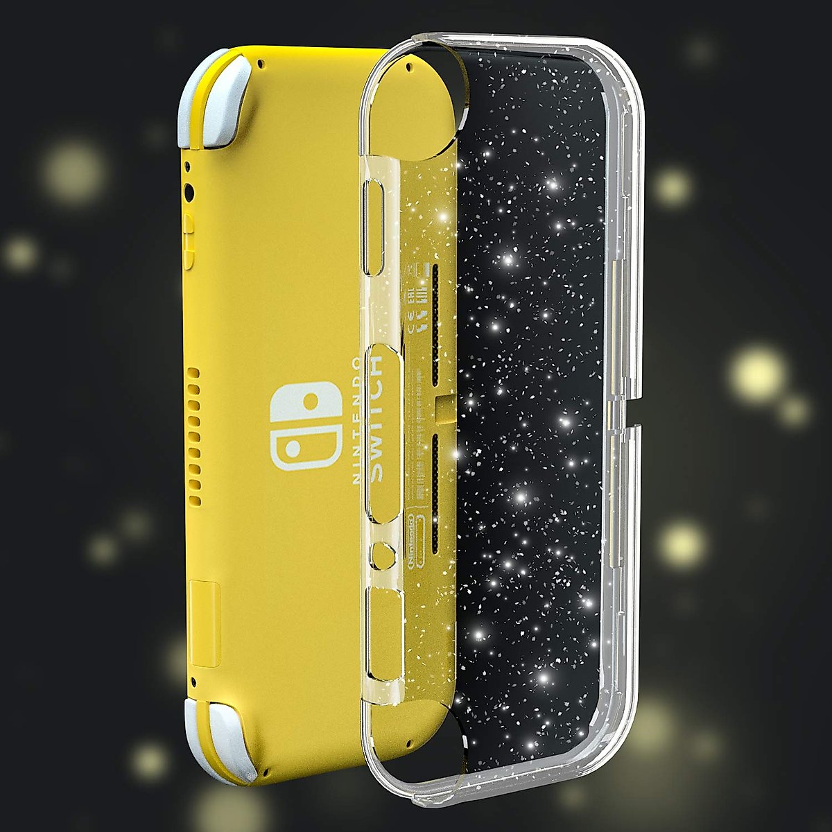 Switch lite Protective Case, Switch lite Clear Glitter Case, Shiny Sparkly Switch Lite TPU Cover - 1 Pack