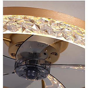 Pang Pang Gold Ceiling Fans with Lights Flush Mount,LED Dimmable Low Profile Ceiling Fan with Remote Control,6 Speeds Reversible Blades and Smart 3 Light Color for Bedroom Living Room Kitchen
