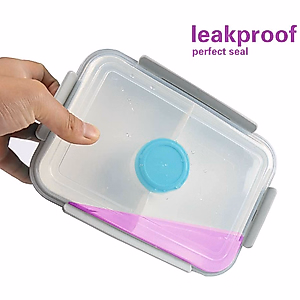 shopwithgreen 3 Pack Salad Food Storage Container + 8 Pack Bento Lunch Box, Food Prep Storage Containers with Lids, Reusable Microwave and Dishwasher Safe for School Work Travel Camp, BPA Free…