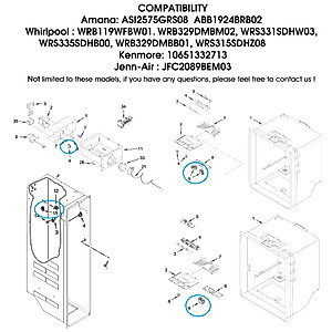 W11602886 Refrigerator LED Light Replaces W11520324 W11449273 AP7192759 W11251749 AP6986570 W11468934 W11549780 AP7014432 Compatible for Whirlpool KitchenAid Kenmore Refrigerators