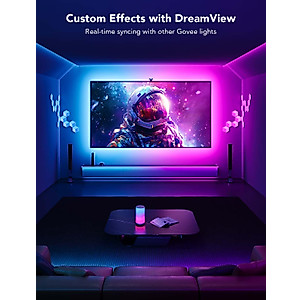 Govee Envisual TV Backlight T2 with Dual Cameras, 16.4ft RGBIC Wi-Fi LED Backlights for 75-85 inch TVs, Double Light Beads, Adapts to Ultra-Thin TVs, Smart App Control, Music Sync, H605C
