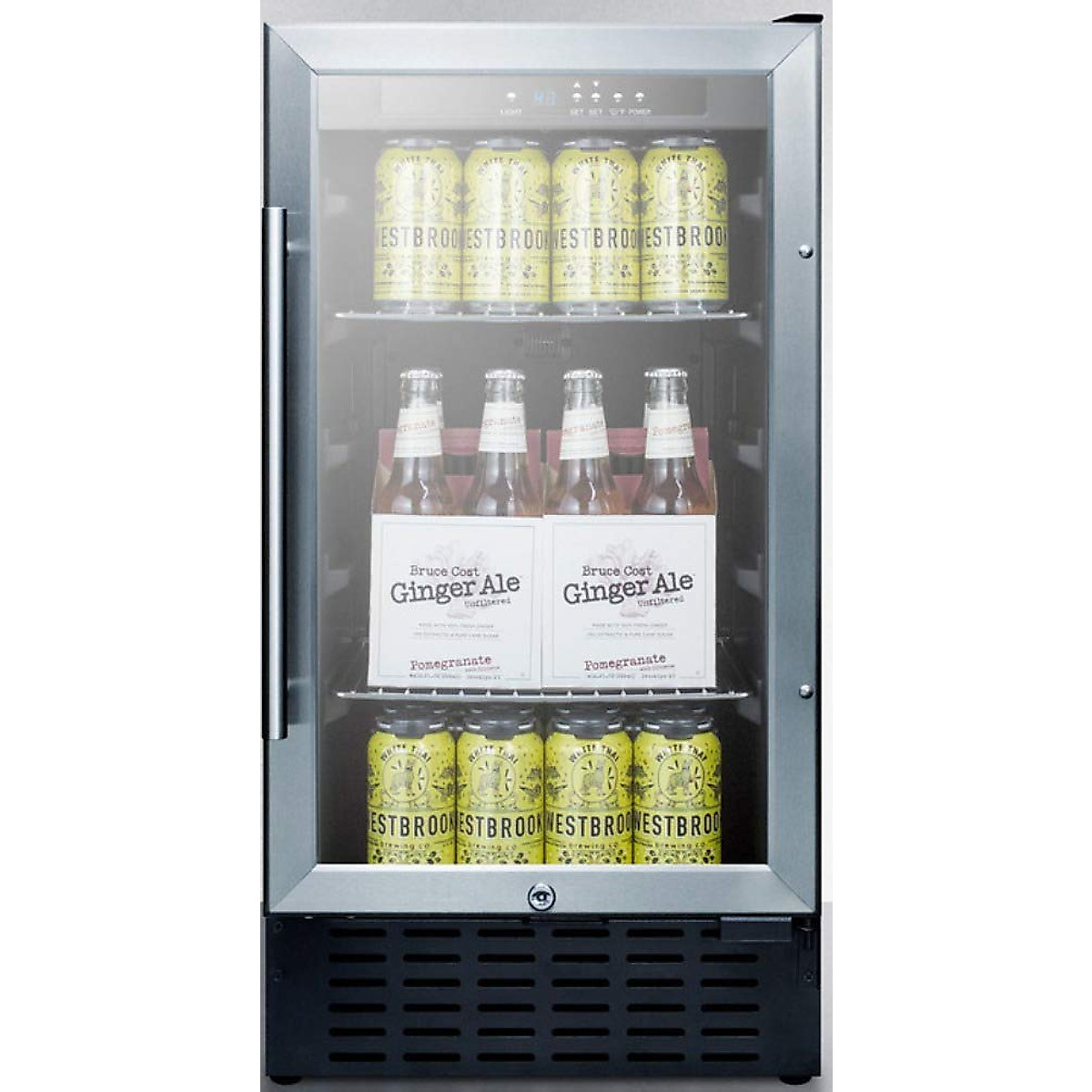 Summit SCR1841BADA Undercounter Beverage Refrigeration, Glass/Black
