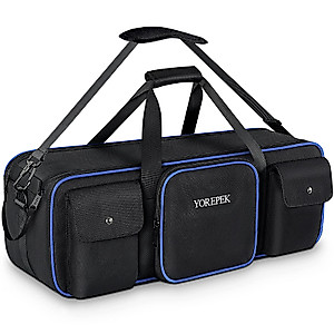 YOREPEK Tripod Carrying Case Bag 50.5", Durable Light Stand Bag with 2 Removable Padding, Photo Studio Equipment Case for Tripods, Monopods, Speaker Stands, Umbrellas, Gear, Mic Stand, Tent Pole