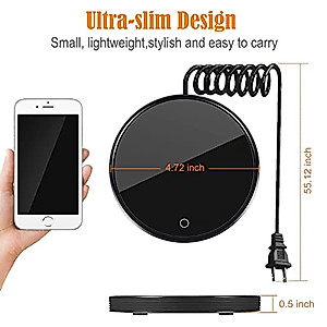 Coffee Mug Warmer, Smart Beverage Warmer with Touch Screen Switch, Electric Mug Warmer for Office Home Use, Cup Warmer Plate for Coffee, Milk, Tea, Water