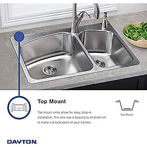 Elkay D125214 Dayton Single Bowl Sink with Four Holes, Stainless Steel