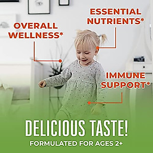 Toddler Multivitamin Gummies & USDA Organic Elderberry Liquid Drops for Toddlers Bundle by MaryRuth's | Vitamin C, D3, Zinc | Overall Health | Vegan | Non-GMO | Gluten Free