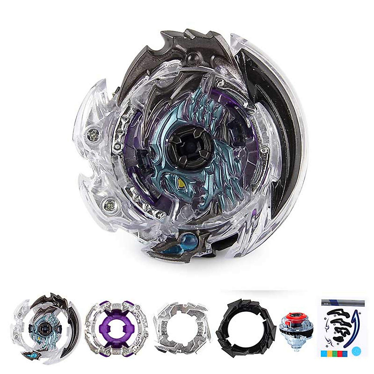 Dwin Battling Toys - Gaming Tops Gyro Spinning Brust Toy Superking B-176 01 Hollow Deathscyther 12Axe High Accel' Starter