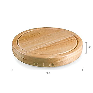 PICNIC TIME NCAA TCU Horned Frogs Circo Cheese Board and Knife Set - Charcuterie Board Set - Wood Cutting Board