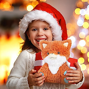 SuzziPals Microwavable Stuffed Animals Fox Plushies, Stuffed Fox Heating Pads, Anxiety & Stress Relief, Warming Cuddly Companion Fox Stuffed Animal, Fox Toys Gifts for Kids Adults