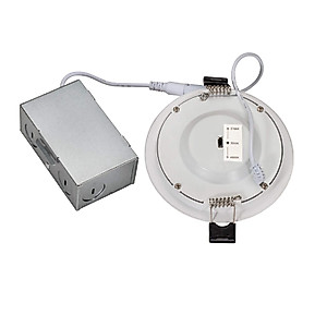 Topaz Lighting 77245 9W Slim 4" Dimmable Slim Recessed Ceiling Downlight Color Selectable, Easy to Install, Save Time and Money, Energy Efficient LED Lighting