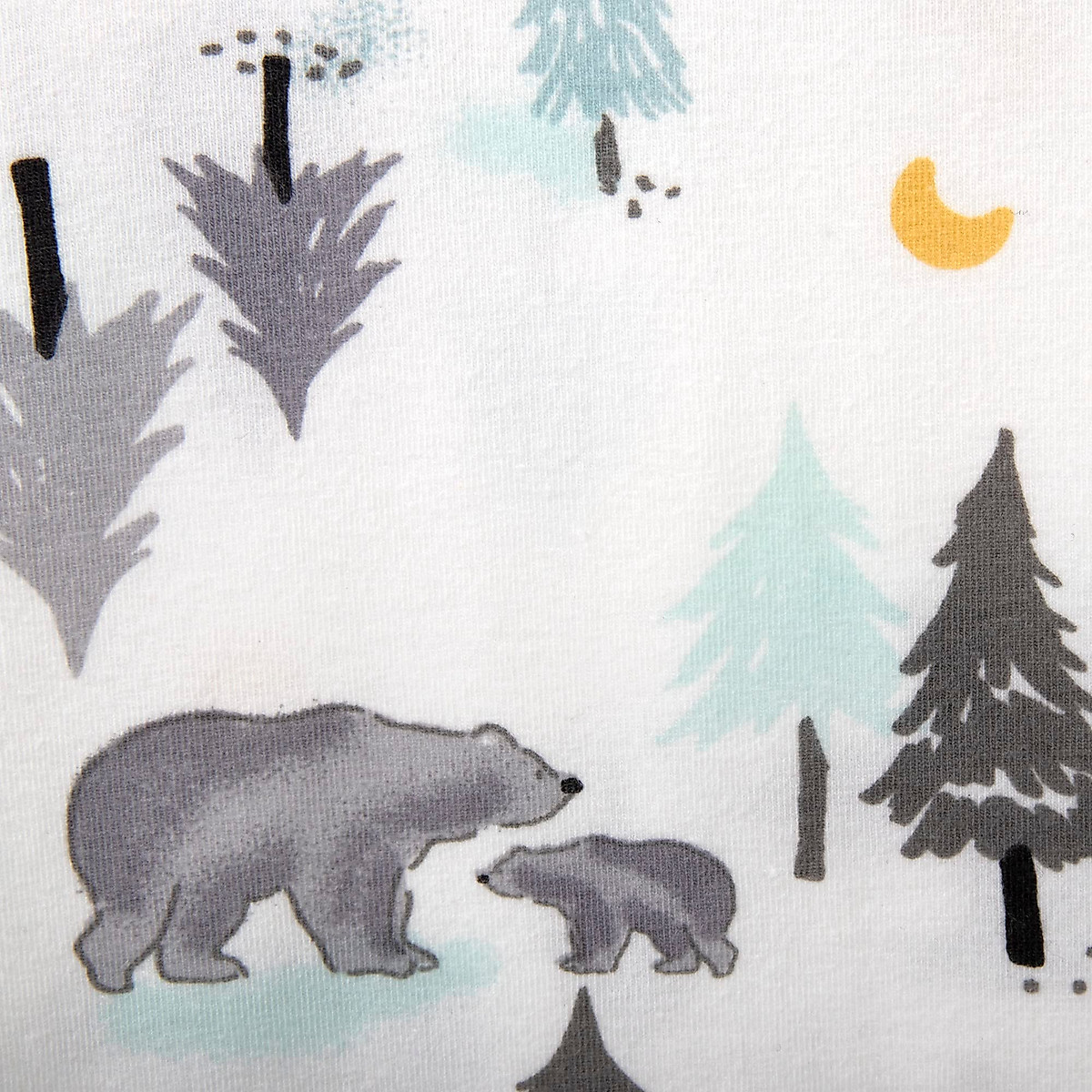 Baby Girl, Boy Knotted Infant Sleeper Gown with Headband or Hat, Baby Coming Home Outfit for Boy Girl Fall Winter 0-6 Months (Woodland Bears)