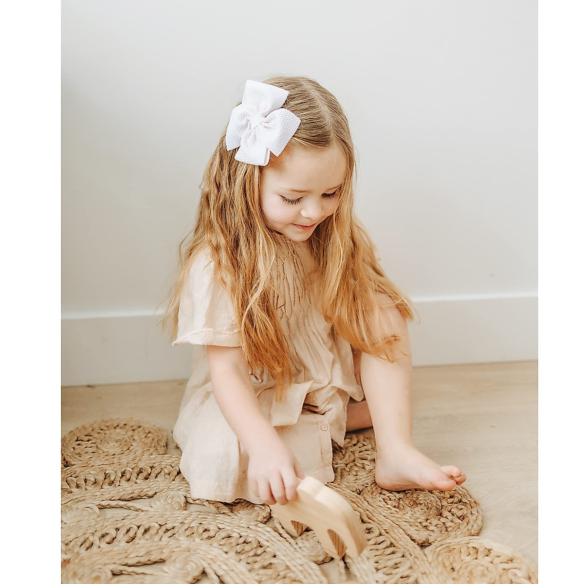 Prohouse 30 PCS Baby Girls Hair Bows Clips Barrettes Waffle Hair Accessories with Alligator Clip for Babies Girl Infant Toddlers Kids Teens