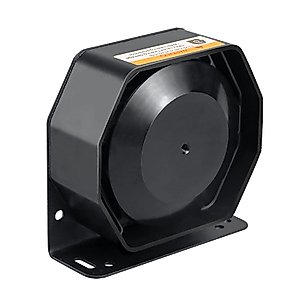 BooYu 200W Compact High-Performance PA Siren Horn Speaker [Ultra Slim] [8 Ohms] [125-135 dB] [IP66 Waterproof] [Capable with Any 100-200 Watt Siren] for Police Car, Ambulance, Fire, Engineer Vehicles