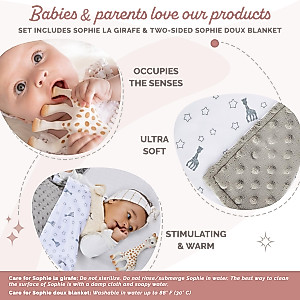 Sophie la girafe | Gift Set | Includes Sophie Doux Blanket | Ultra-Soft Blanket | Warm Cocoon of Softness | Comfort & Soothe | Awaken All 5 Senses