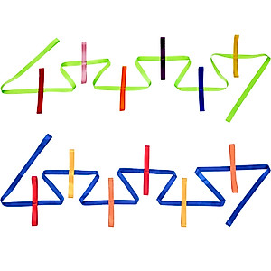 2 Packs Short Walking Rope with 12 Handles Outdoor Safety Daycare Rope for Preschool Kids Children Toddlers Daycare Schools Teachers, 12 Children 2 Adults(Fresh Color)