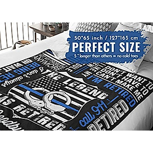 InnoBeta Police Officer Retirement Gifts, Funny Throw Blanket for Retired Police Officers Men, Law Enforcement, Correctional Officer, Cops 65" x 50"
