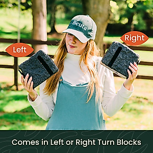 Beuta Sandstone Left Turn Block – Landscape Edging for Lawn & Garden, Easy No Dig Installation and Connects to Other Beuta Blocks, Heavy Duty Composite Resin Flex Wall Stone - 1 pc.