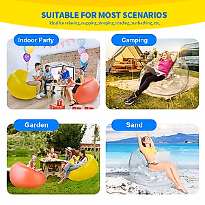 Nevife Inflatable Sofa Chair, Lounge Couch, Portable Bean Bag for Camping Trip, Movie Night,Party,Kids Room,Game Room,Living Room…