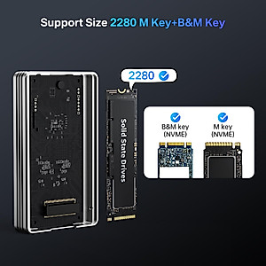 ACASIS 40Gbps M.2 NVMe SSD Enclosure, Tool Free Installation, TBU 401 for M1 M2 Pro/Max, Compatible with USB4/3.2/3.1/3.0/2.0, Support SSD Size 2280 B+M M-Key (TBU401)