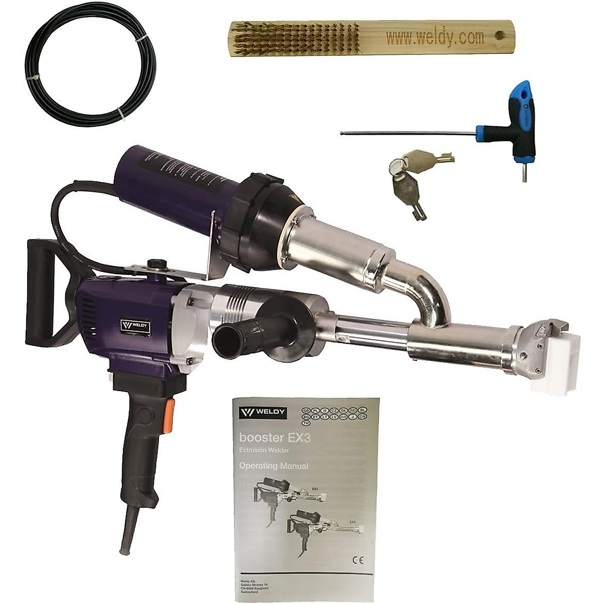 In Stock Weldy Ex3 Hand Extrusion Welder Gun Plastic Handheld Extruder Welding Gun PP HDPE LDPE Pipe Welding Machine (220V Extruder)