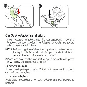 Baby Jogger/Graco Car Seat Adapters for City Select and City Select LUX Strollers, Black