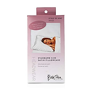 Betty Dain Satin Pillowcase, White, 0.21-Pound