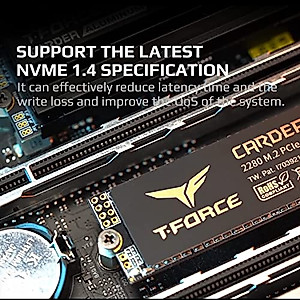TEAMGROUP T-Force CARDEA A440 Pro Aluminum Heatsink 1TB with DRAM SLC Cache 3D TLC NAND NVMe PCIe Gen4 x4 M.2 2280 Gaming Internal SSD Works with PS5 Read/Write 7,200/6,000 MB/s TM8FPR001T0C128
