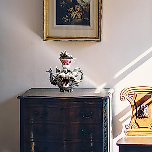 KllLAS Handmade Art Cat Teapot Statues Devil Cats Imitation Teapot Decor Sculpture - Home Desktop Shelf Ornaments Decorative Creative Resin Crafts for Living Room, Bedroom, Office(5.9in)