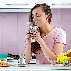 Adir 15 oz Tumbler with Lid Stainless Steel Insulated Coffee Mug and Thermal Cup with Splash Proof Opening - Insulated Travel Tumbler for Hot and Cold Drinks - BPA Free (2 Pack)