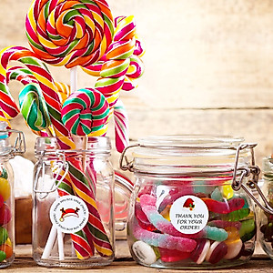 1000 Pieces Christmas Thank You for Your Order Stickers, 1 Inch Round Thank You Seal Stickers Christmas Thank You Labels Stickers for Business Boutiques Shop Wrapping Supplies (Hat)