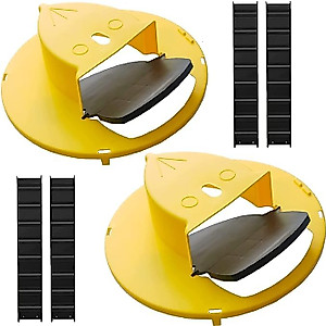 2 Pack -Mouse Trap Bucket - Multi-Catch, Auto-Reset, Humane or Lethal Rat Trap - Mouse Traps Indoor for Home - No Chemicals or Glue Needed - Durable ABS Material - 5 Gallon Bucket Compatible 2Pack