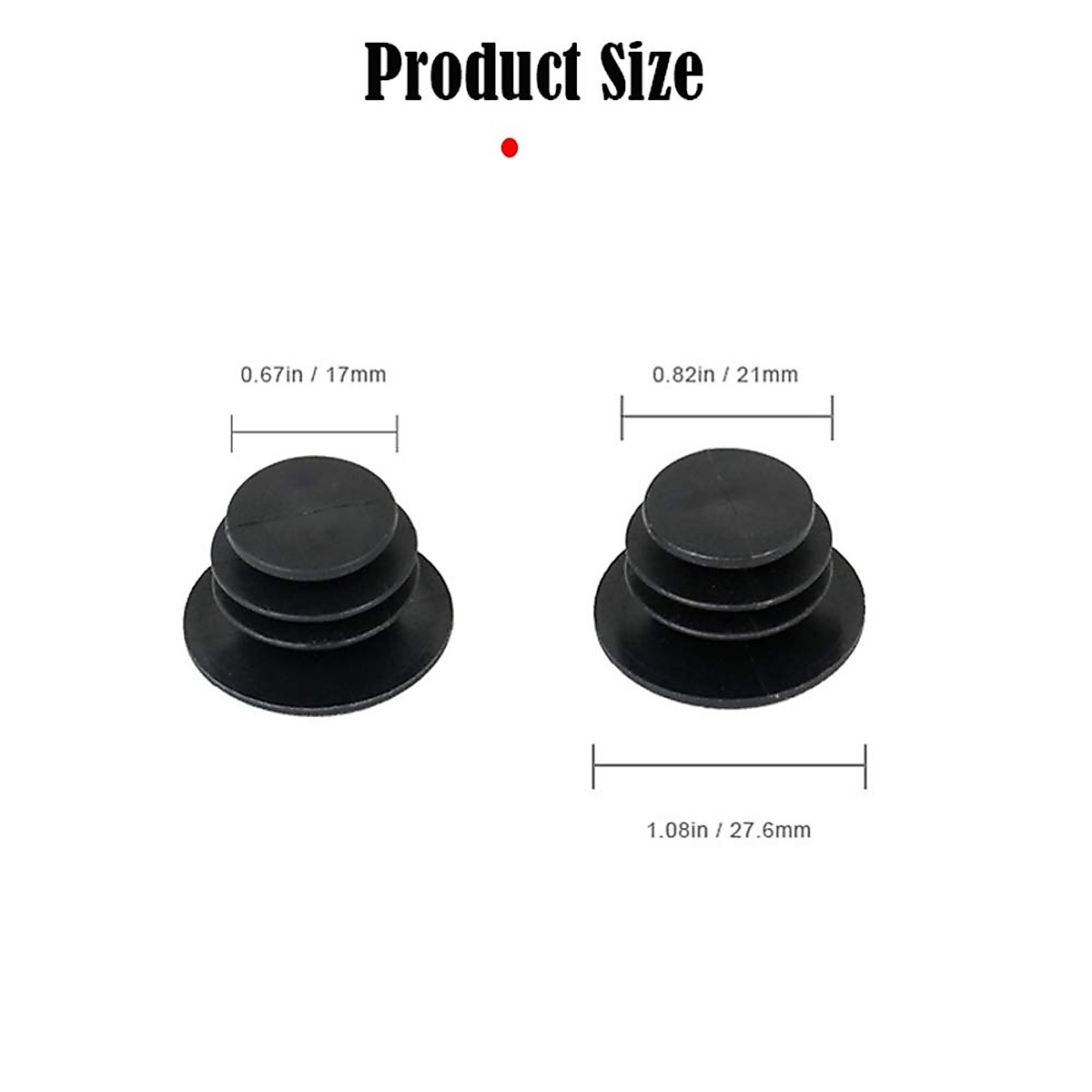12 Pieces of Plastic Handlebar Bar End Plugs Bicycle Handlebar end caps are Suitable for Road and Mountain Bike.