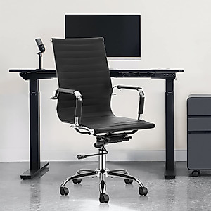 MASTERY MART Office Chair Base Replacement, 28 Inch Heavy Duty(2500 Lbs) Metal Leg, Reinforced to Repair Swivel Gaming Chair Bottom Part with Universal Caster and Gas Cylinder Size (Silver)