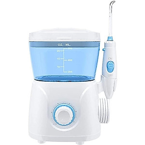GIENEX Water Flosser 600ml Dental Oral Irrigator Teeth Cleaner for Personal Braces Care Teeth Cleaning, 8 Multifunctional Jet Tips and 10 Adjustable Water Pressure Perfect for Family