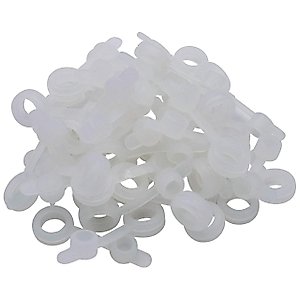 8mm Silicone Straw Hole Grommets with Plugs for Mason Jar Lids 40 PCs | Multipurpose Straw Hole Gromments with Attached Plug for Jar Lids with straw hole, Leak Proof & Airlock/ Airtight ( Pack of 40 )