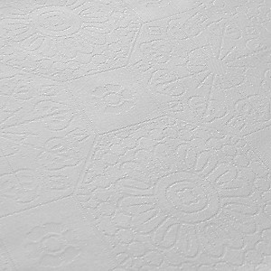 Fitted Rectangle Tablecloth for 6 Foot Tables – Reusable Elastic Edge Table Cover for Folding Banquet Tables – Washable 100% Polyester Fabric with Mitered Corners for Parties and Picnics (32x72 inch)