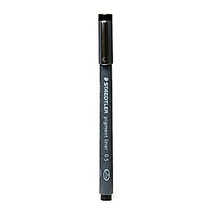 Staedtler Pigment Liner 0.5 mm black [Pack of 5] (60480-PK5)